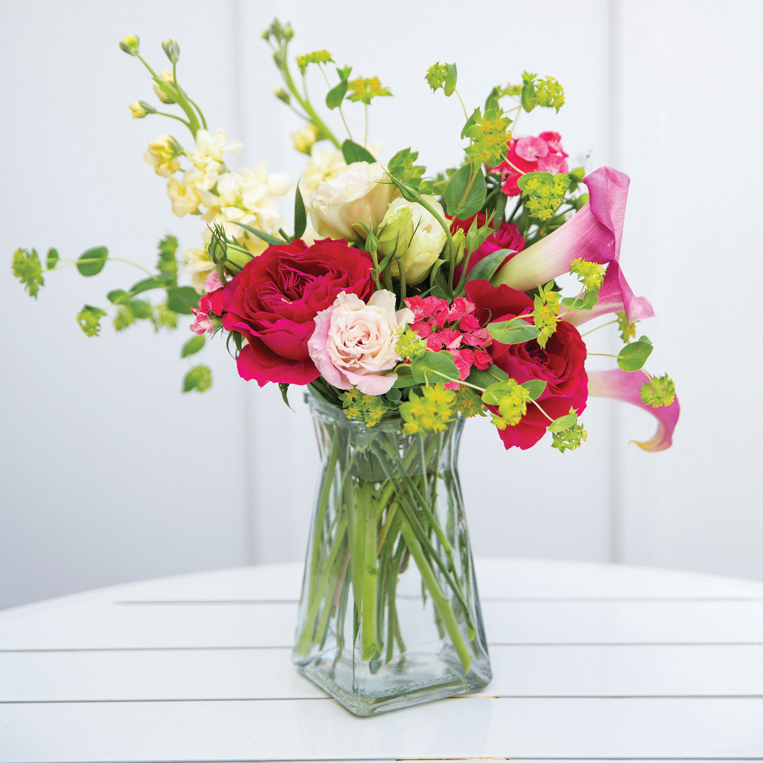 8 1/4" Gathered Square Vase